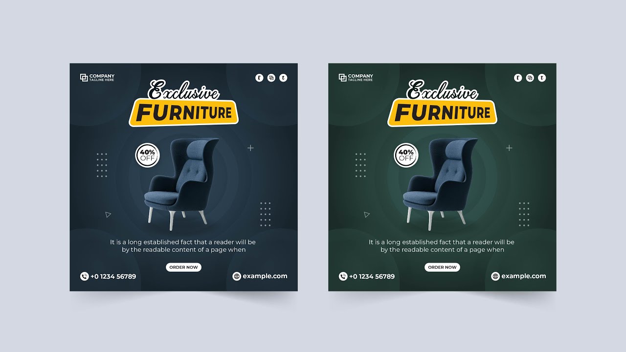 Furniture Sale Banner Template Free Download | Exclusive Furniture Sale Banner Vector