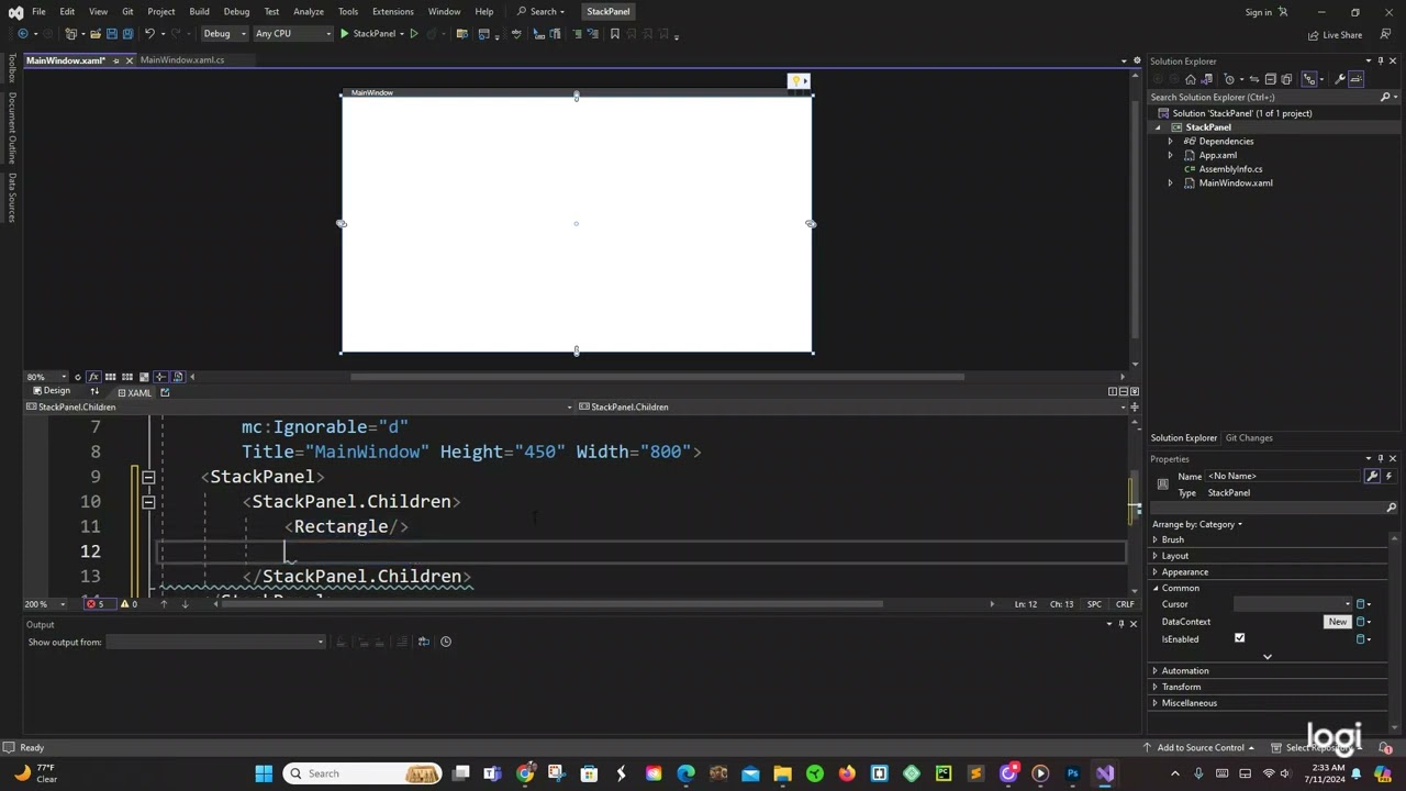 WPF STACKPANEL LAYOUT