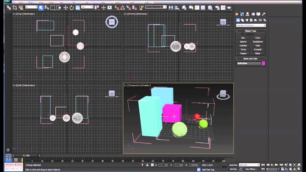 3D Max Groups and Links Tutorial 004