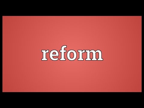 Reform Meaning