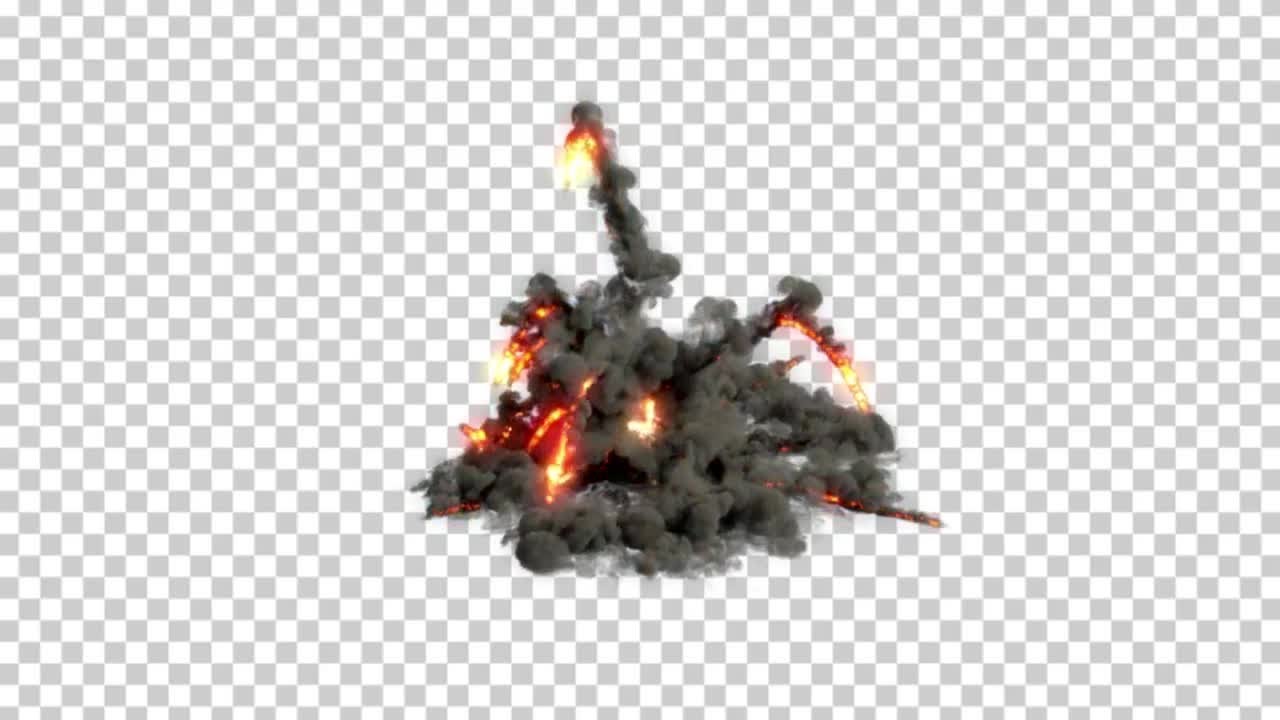 Trailed Explosion Stock Motion Graphics