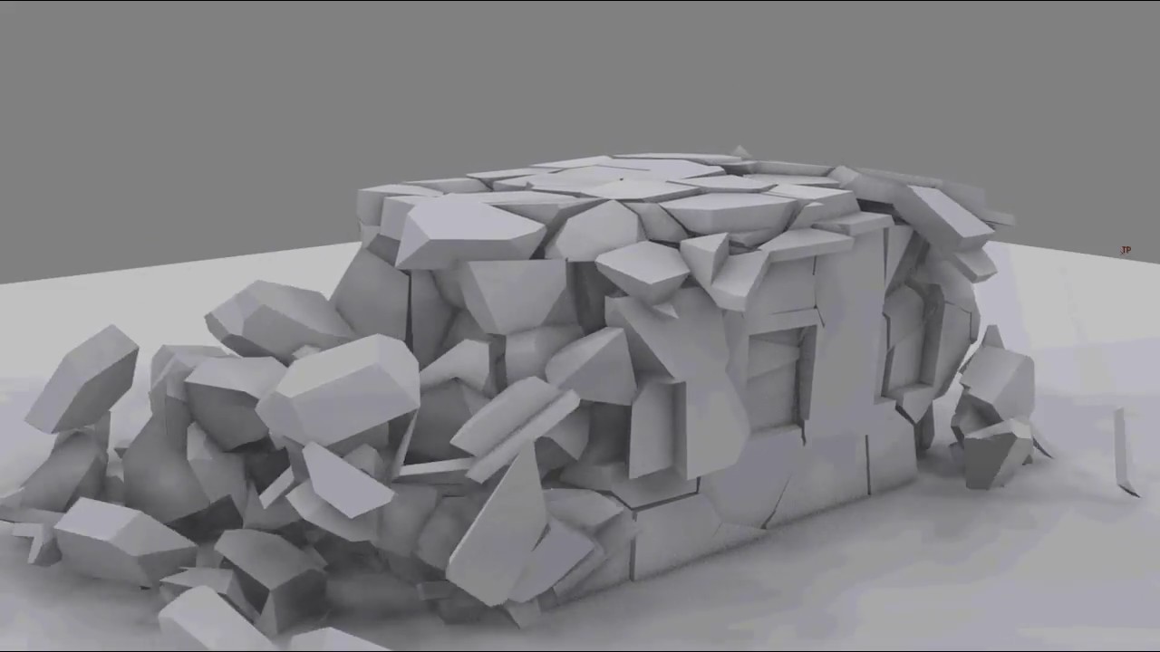 Simple setup destruction with Thinking Particles.