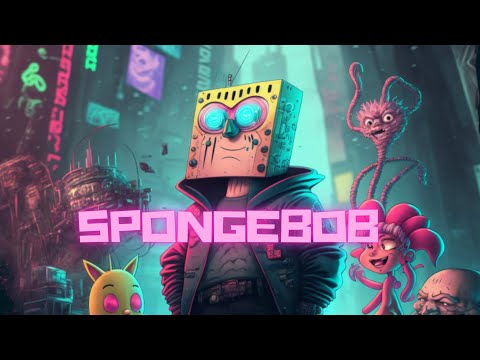Spongebob characters in Cyberpunk2077