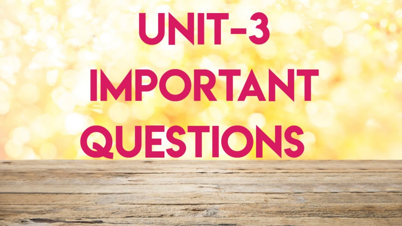 Unit-3  important questions for java | OOPs through java important questions unit-3