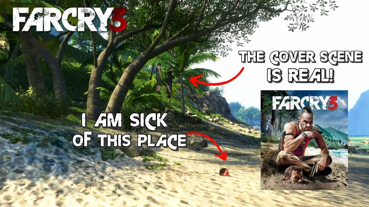 Far Cry 3 Cover Art Unveiled In-Game 😱 Vaas’ Hidden Beach Scene!