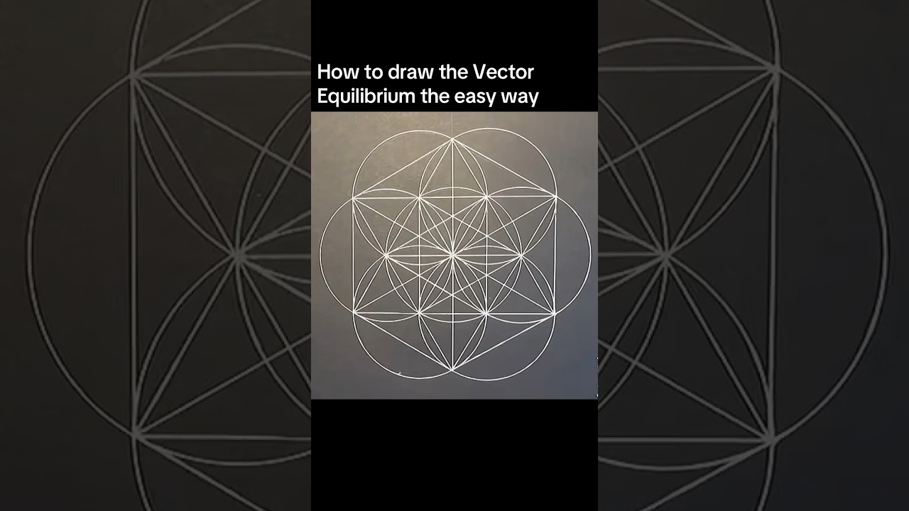 How to draw the Vector Equilibrium the easy way #natureofflowers #sacredgeometryartist