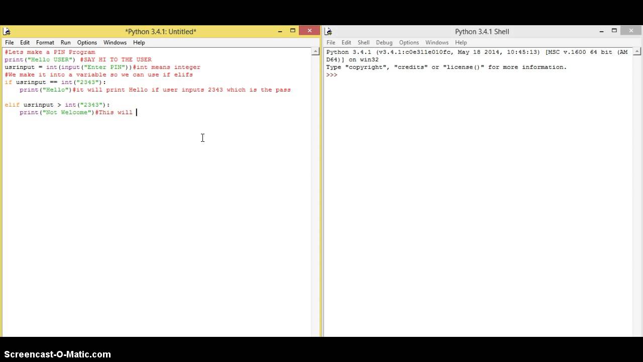 How to make a PIN Program on Python?