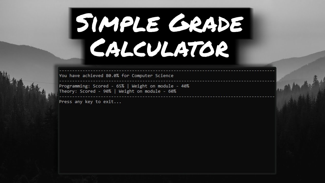 Simple Grade Calculator | Python CLI Project