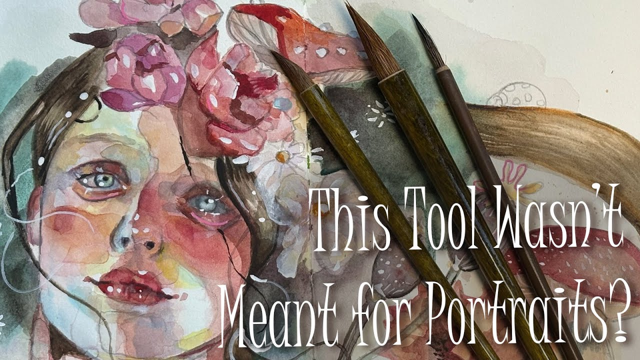 Watercolor Meets Calligraphy – A Portrait in Unlikely Tools (Can I Make It Work?)