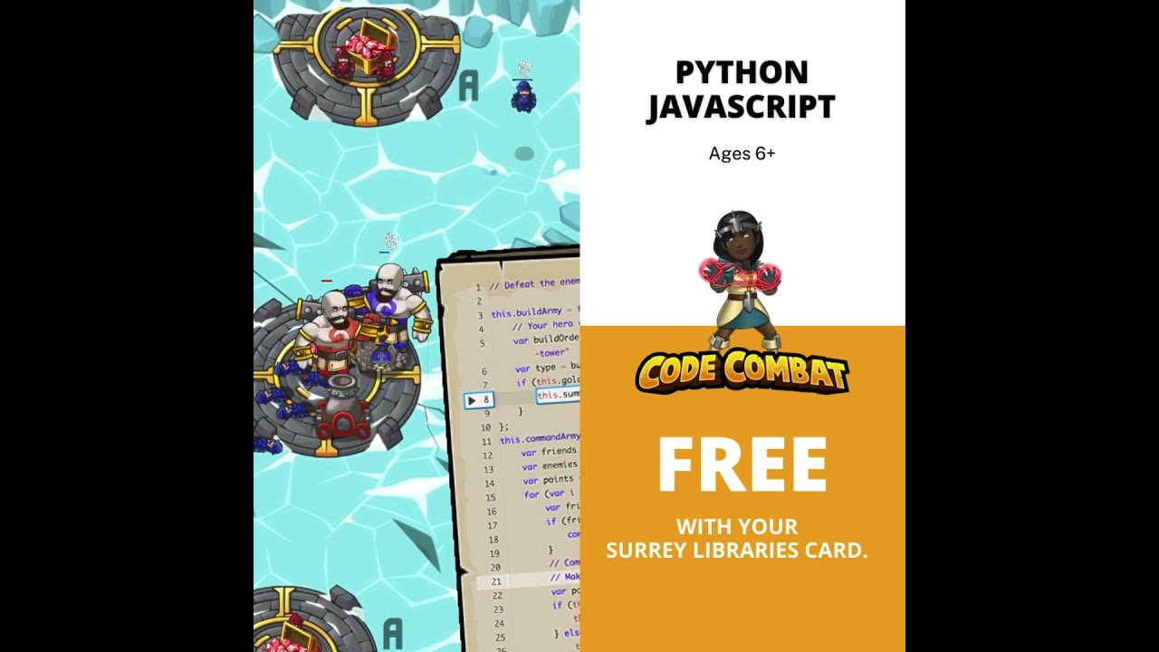 Get your Library Card and Try CodeCombat!