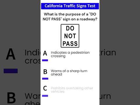 California DMV Road Sign Written Test 2024 #california #drivinglicensetest