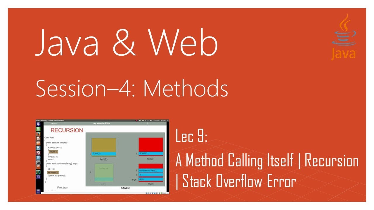 A Method Calling Itself | Recursion | Stack Overflow Error | Java