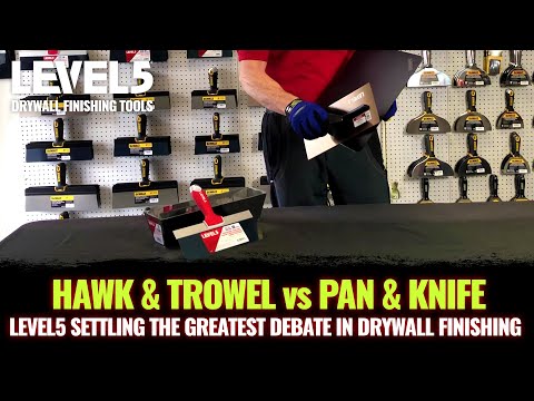Drywall Hawk and Trowel Versus Taping Knife and Pan