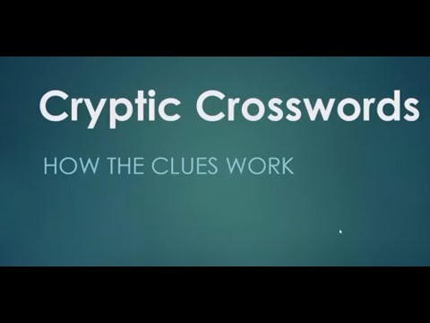 How cryptic crossword clues, in particular, work | Peter Biddlecombe