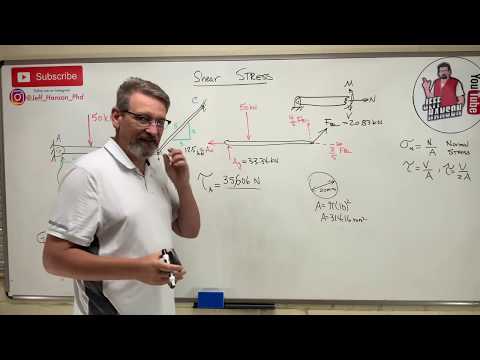 Mechanics of Materials: Lesson 4 - Shear Stress, Single and Double Shear Example