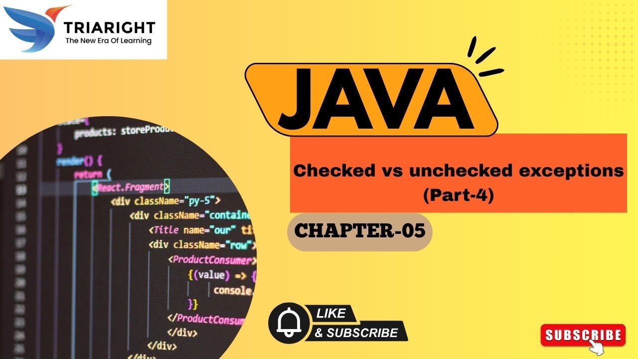 Checked vs Unchecked Exceptions in Java | Chapter 5 (Part 4) | Key Differences Explained