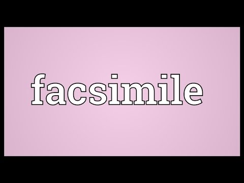 Facsimile Meaning