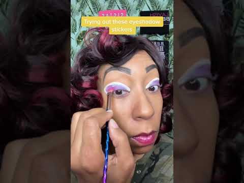 Trying the Eyeshadow Stickers