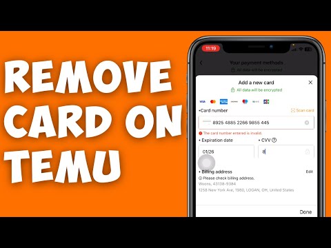 How To Remove Debit Or Credit Card On TEMU (EASY) | Remove Payment Method From TEMU App
