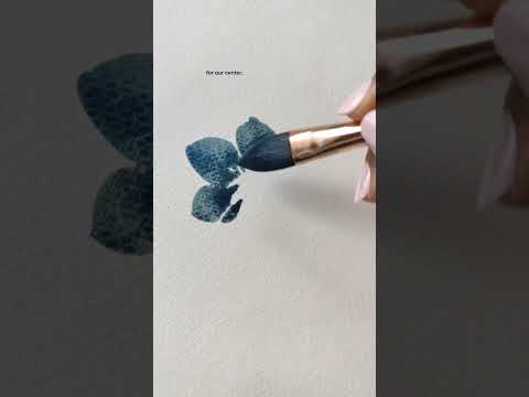 How to paint flowers with an oval brush #watercolourtutorial #howtopaintflowers