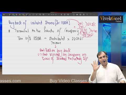 Buyback of Shares - Tax Treatment u/s 115QA & 46A