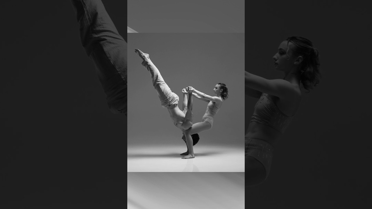 🇺🇦 Model poses for photoshoot📸 Acrobatics. Models Daria and Sergiy