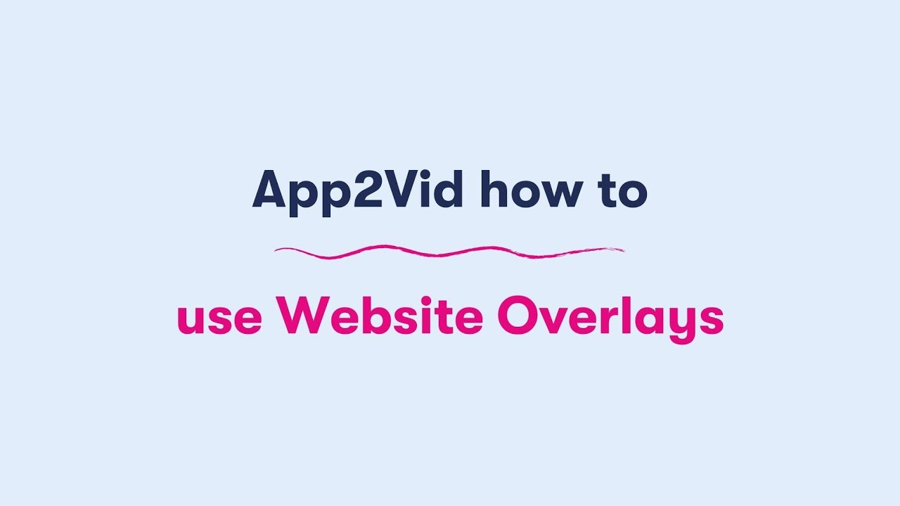 How to use Website Overlay