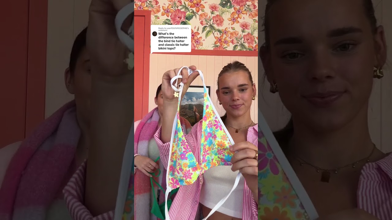 Let’s take a look at the difference between our Bind Tie Halter & Classic Tie Halter 💗