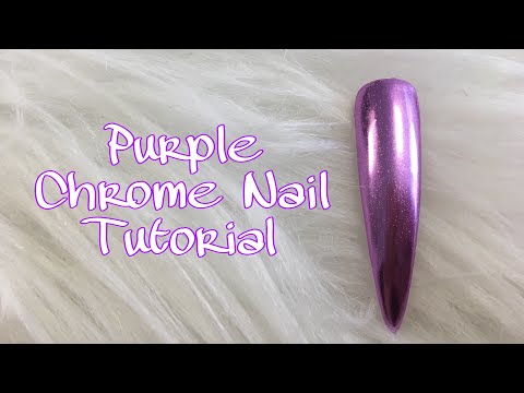 Purple Chrome Nail art Tutorial