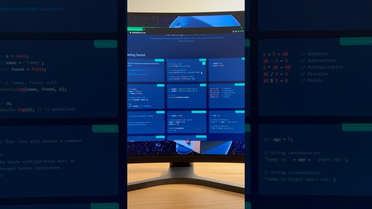 Useful quick references for programming languages