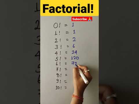 Factorial | Factorial value of number 0! to 10! | Competitive Hub tricks | #shorts