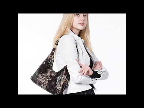 Snake Inspired Leather Cross body Handbag