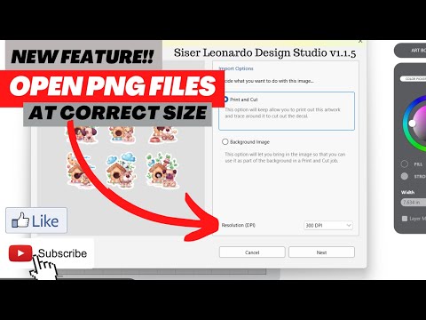 How to Open a PNG File in Leonardo Design Studio to size