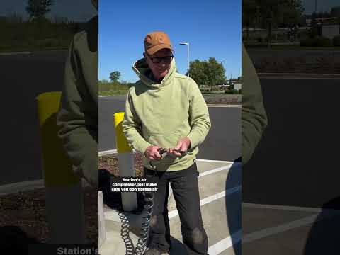 How to check your tire pressure and fill your tires with air. Love, Dad