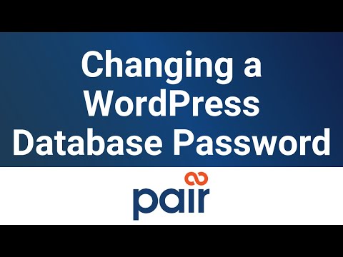Changing a WordPress Database Password