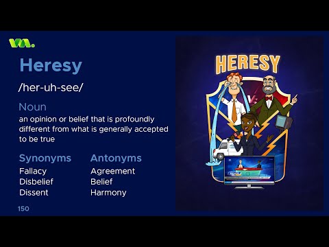 NovoBrain welcomes you to the world of "Vocabimate" - learn the word "Heresy"