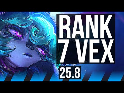 VEX vs YASUO (MID) | Rank 7 Vex, 8/2/8 | NA Grandmaster | 25.8