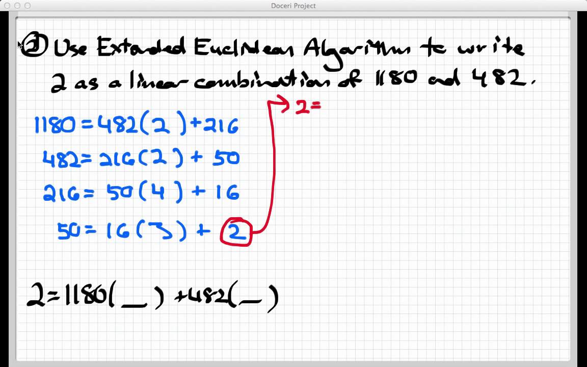 The Extended Euclidean algorithm
