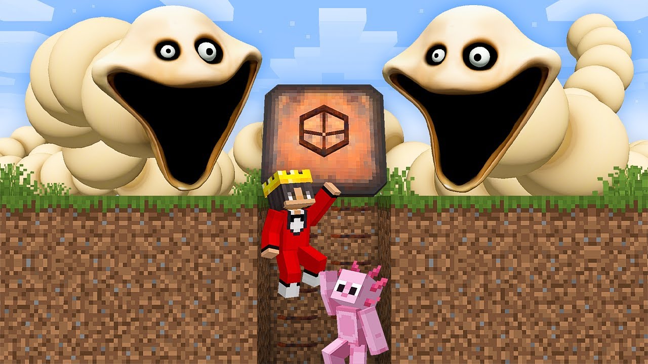 HUNGRY WORM vs DOOMSDAY BUNKER In Minecraft!