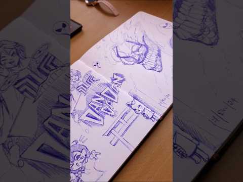 I Tried drawing the BEST anime using a ball pen