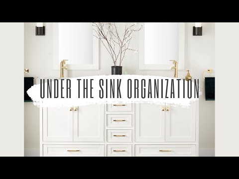 HOW TO ORGANIZE EVERYTHING UNDER THE BATHROOM SINK || CLEAN WITH ME