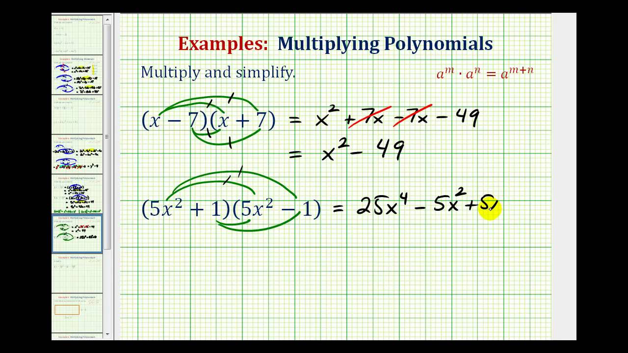 Ex: Multiplying Binomial Conjugates - Special Binomial Products