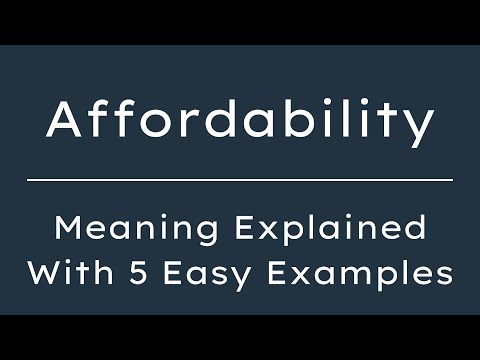 What does Affordability mean? Affordability Meaning in English With 5 Example Sentences