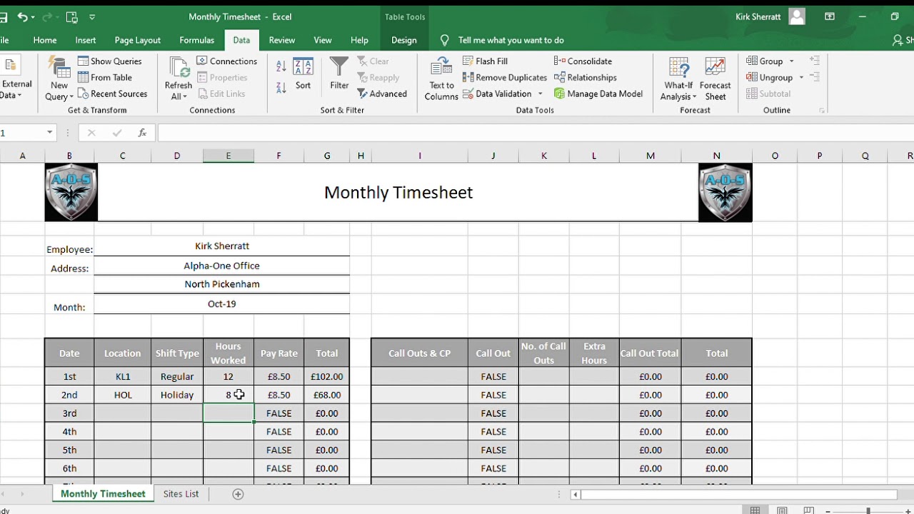 Monthly Timesheet Guide