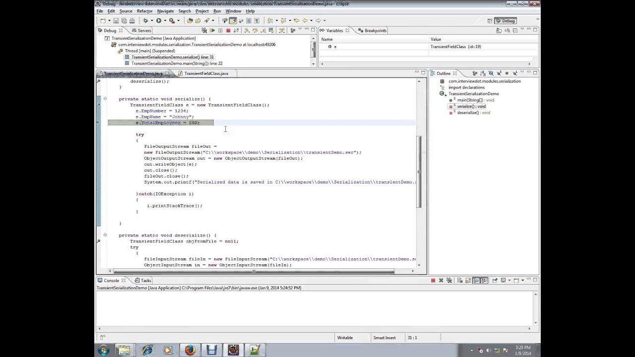 What is a transient variable in Java