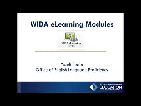 WIDA eLearning Modules
