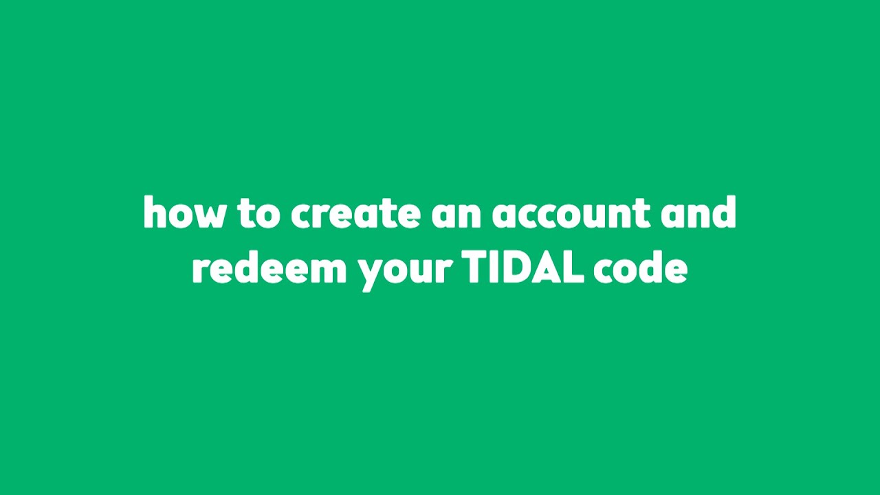 how to redeem your TIDAL code