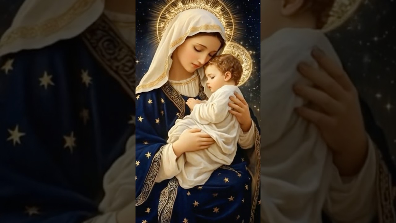 Virgin Mary & Baby Jesus ✨ | Heavenly Animation | Holy Mother’s Love ❤️ #faith #ourmother #jesus