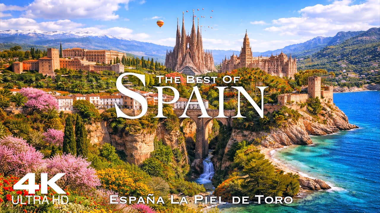 [4K] SPAIN 2026 🇪🇸 España | 4 Hour Drone Aerial with Ambient Relaxation Music #españa