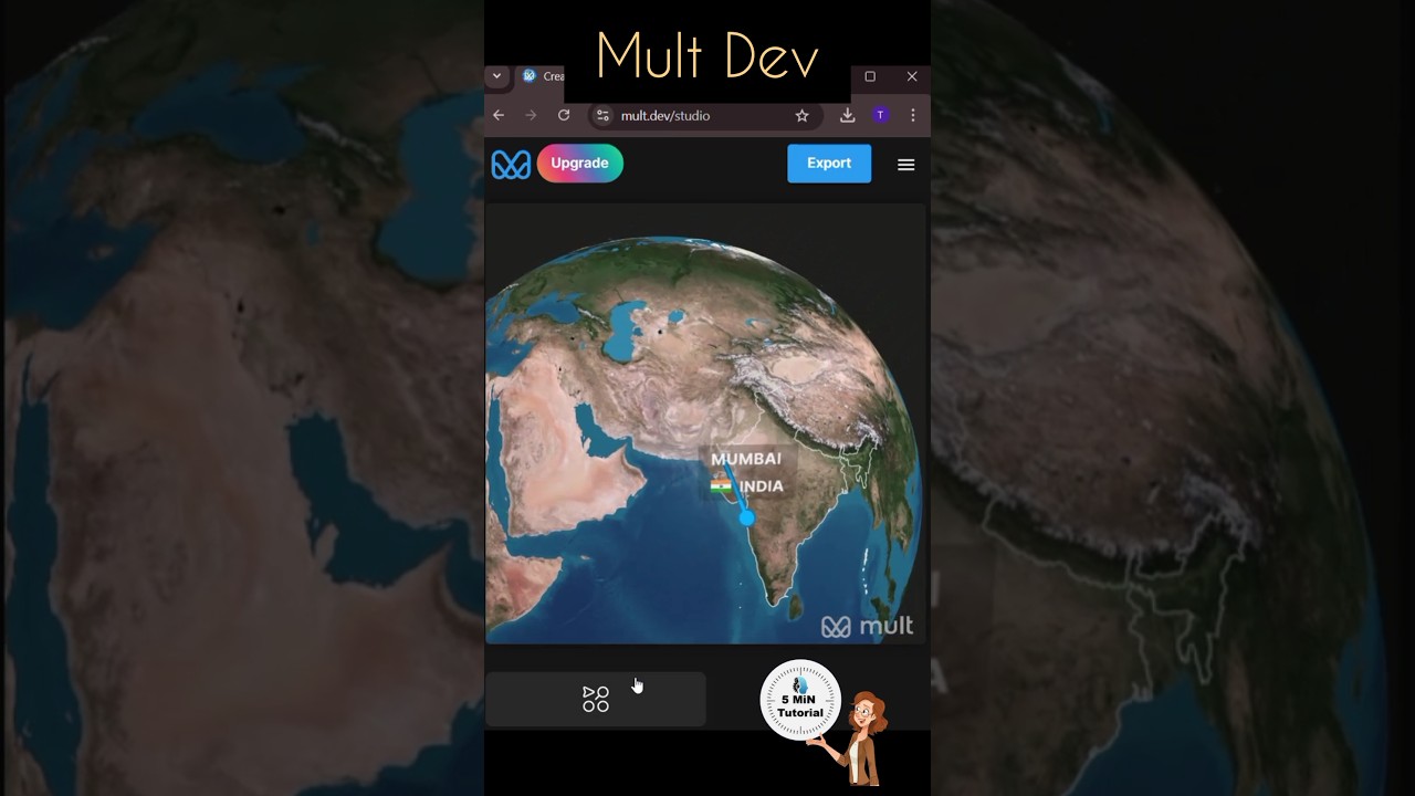 Traveling Map Animation | 5 MiN Tutorial | Free #share #technology#freeaiimagegenerator #Ai #multdev